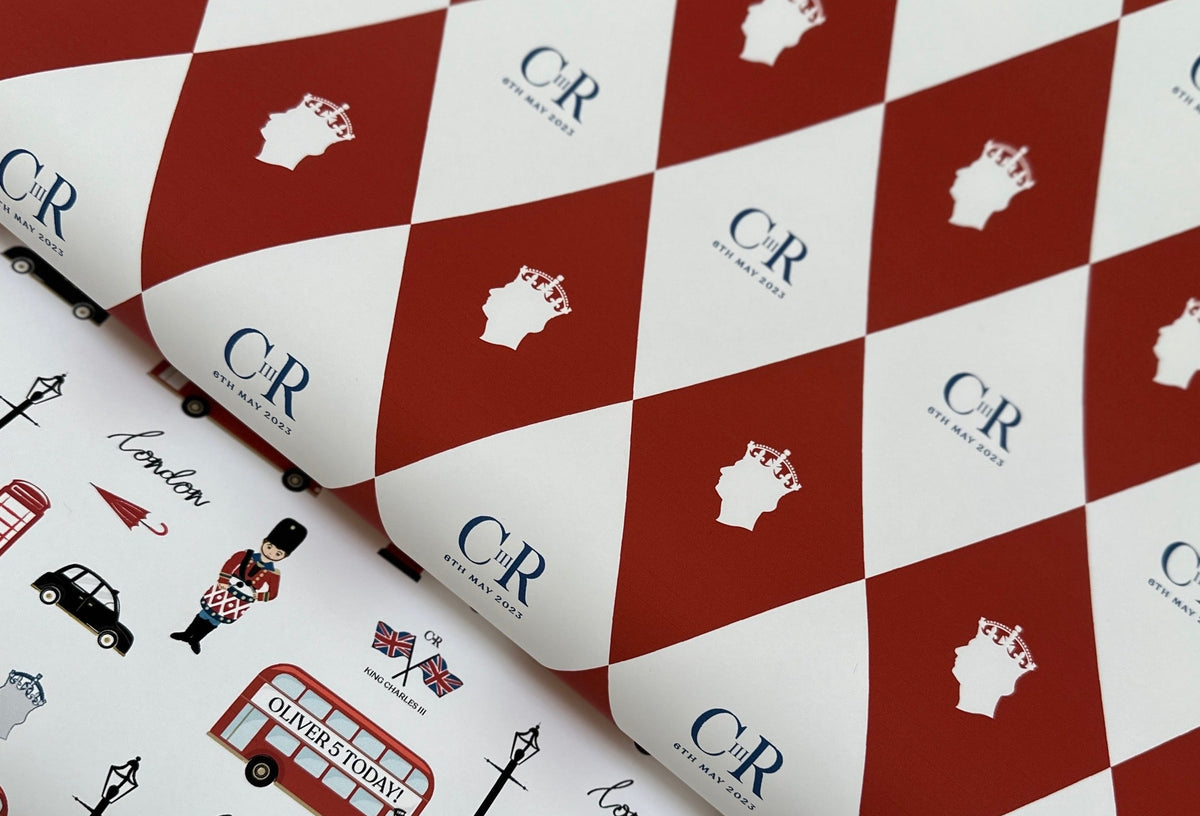 Personalised Coronation London Scene Wrapping Paper– Abigail Warner